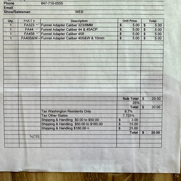 Johnson Design Specialties (JDS) Powder Quick Measure Set ...