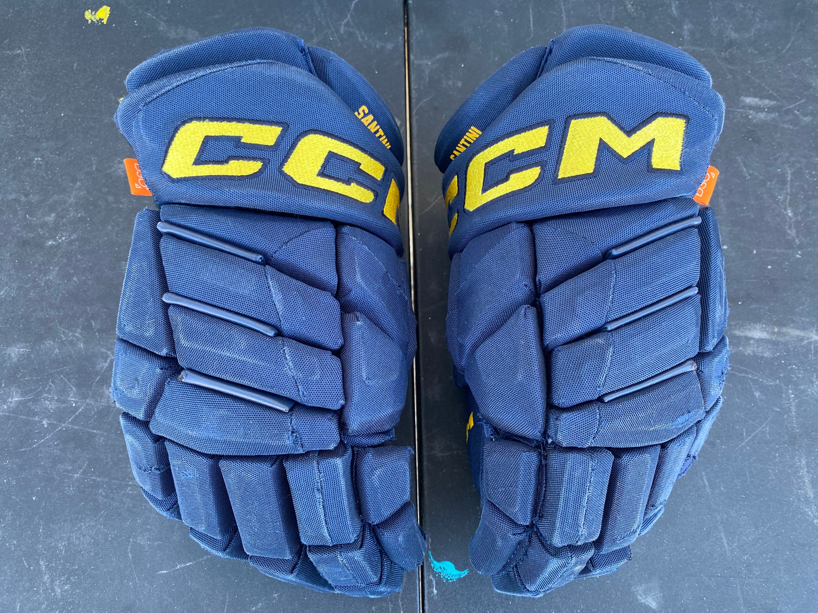 CCM JetSpeed FT1 Pro Stock Hockey Gloves 14” BLUES 3487 | SidelineSwap