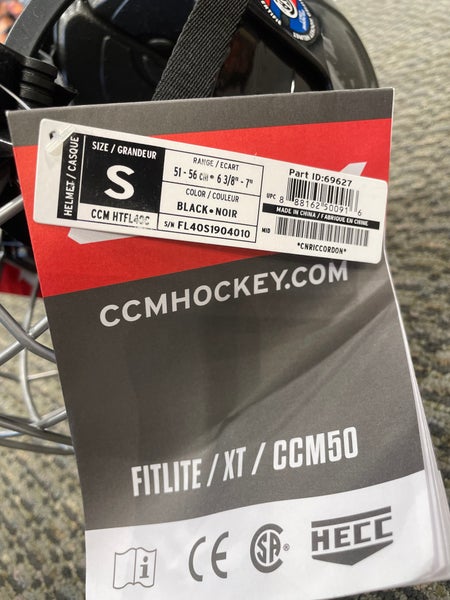 Black New Small CCM FL40 Helmet | SidelineSwap | Buy and Sell on ...