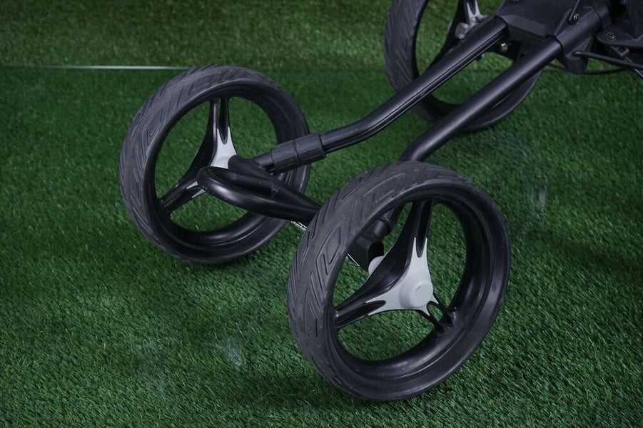 BAG BOY QUAD PUSH PULL 4 WHEEL GOLF CART BAG PUSHER, BLACK / GREY ...