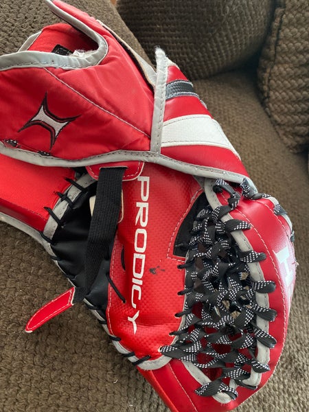 FULLY RESTRUNG Itech prodigy goalie glove | SidelineSwap | Buy and Sell ...