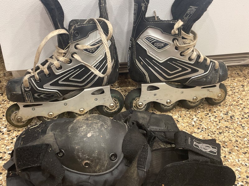 Used CCM Rollerblades With Knee Pads And Wrist Guards | SidelineSwap ...