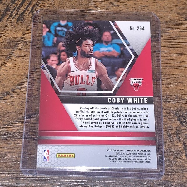 Coby White Chicago Bulls 2019-20 Panini Mosaic NBA Basketball Debut ...