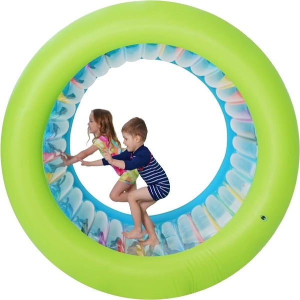 Zoostliss 73" XL Giant Rolling Wheel Heavy Duty Inflatable Roller Wheel ...