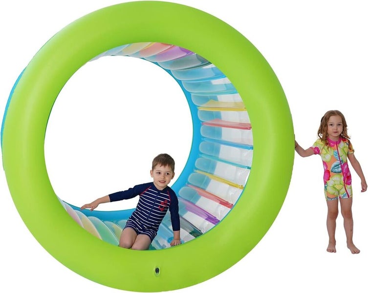 Zoostliss 73" XL Giant Rolling Wheel Heavy Duty Inflatable Roller Wheel ...