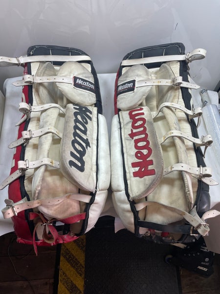 Heaton Helite IV 33” 84cm NJD Brodeur Style Ice Goalie Leg Pads 12 ...