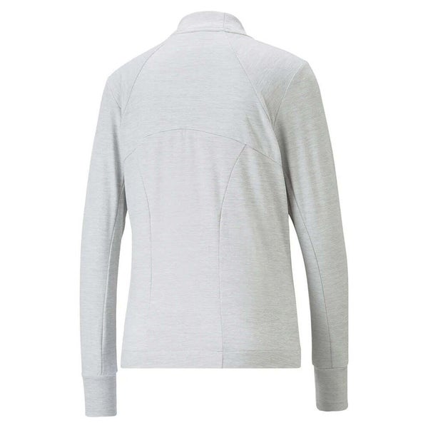 Puma Women's Cloudspun Heather Full Zip Jacket- High Rise Heather ...