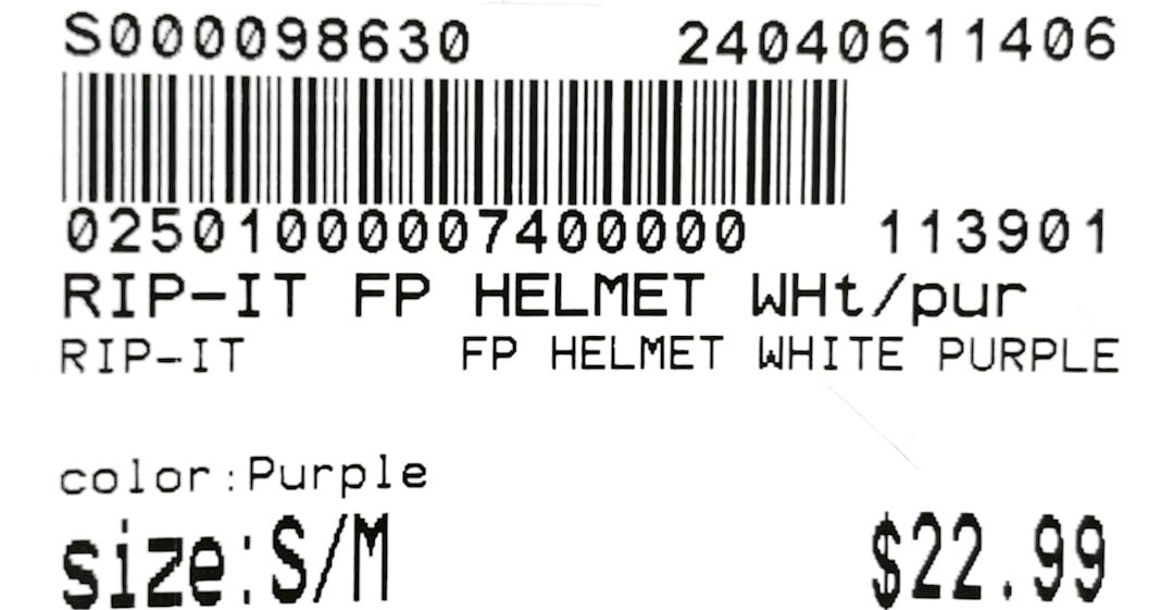 Used Rip-it Fp Helmet White Purple S M Baseball And Softball Helmets ...