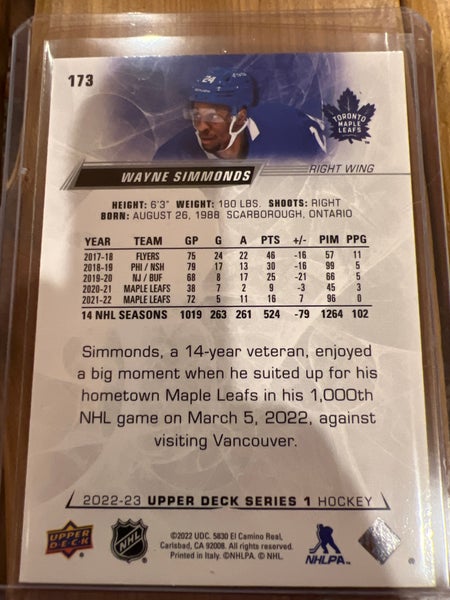 Wayne Simmonds Hockey Card | SidelineSwap | Buy and Sell on SidelineSwap