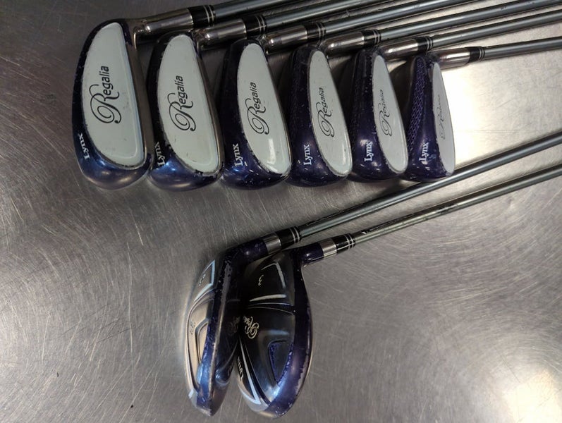 Used Lynx Regalia 8 Piece Ladies Flex Graphite Shaft Women's Club Sets ...