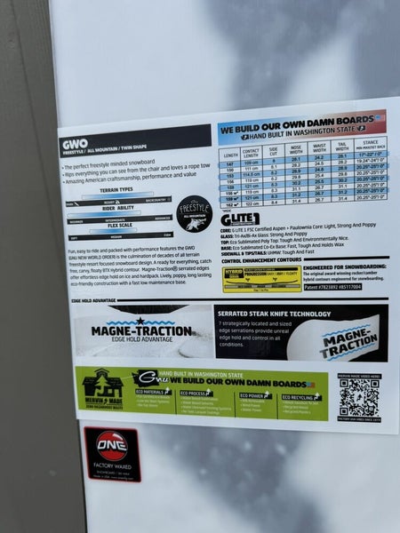 GNU GWO Twin Freestyle Snowboard, 162 Wide | SidelineSwap | Buy and ...