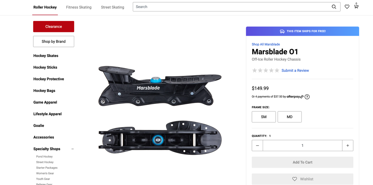 New Marsblade Chassis (Medium - for adult boot sizes 5.5-7.5 ...