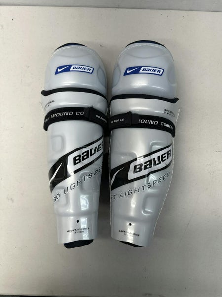 Used Bauer Nike Bauer Lightspeed Shinguards 13" Hockey Shin Guards ...