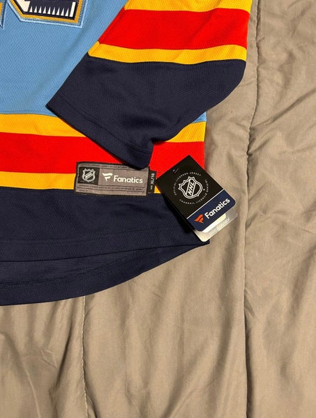 RARE BRAND NEW Reverse Retro Florida Panthers Blue Alternate 3rd Jersey ...
