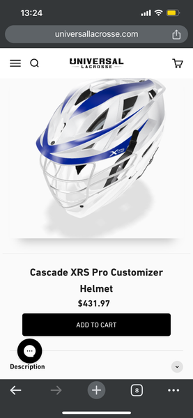 Cascade XRS Helmet custom platinum/Chrome fire lens | SidelineSwap ...