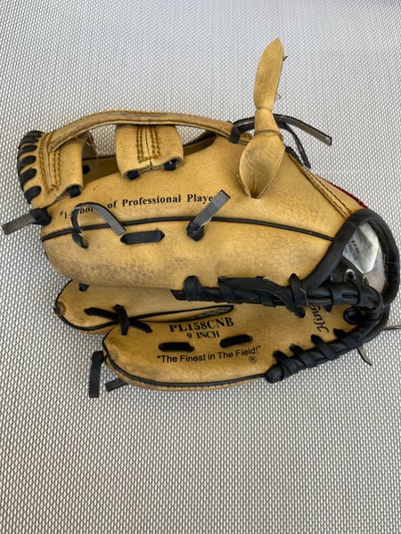 Kids Rawlings Baseball Glove Left 9 inch Mitt Leather PL158CNB ...