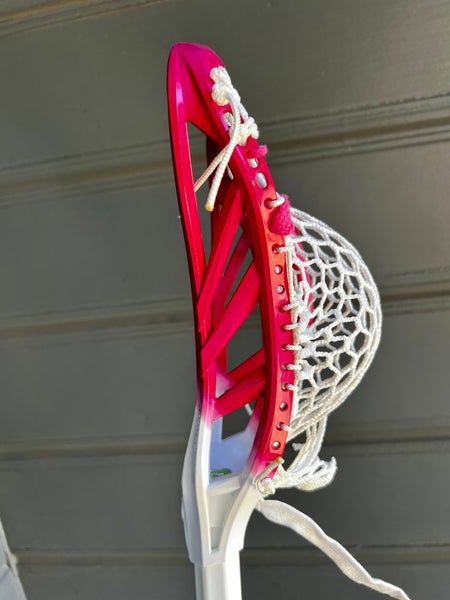 Adrenaline Lacrosse Head Dyed Pink, Redline Shaft, Pro Strung (complete ...