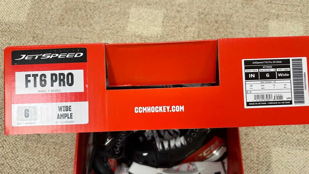 CCM Jetspeed FT6 Pro Hockey Skates 6 Wide NEW | SidelineSwap | Buy and ...