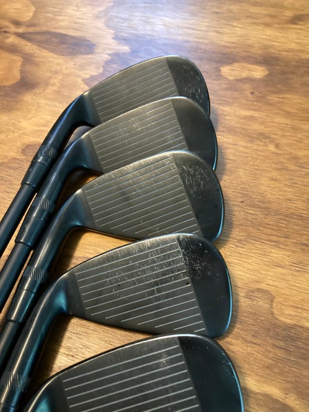 Sub70 699 Pro Black Iron Set / 4-PW Regular Flex Graphite Shafts ...