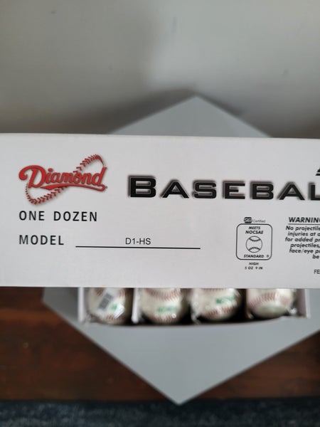 Diamond D1-HS Baseballs 12 Pack (1 Dozen) game balls | SidelineSwap ...