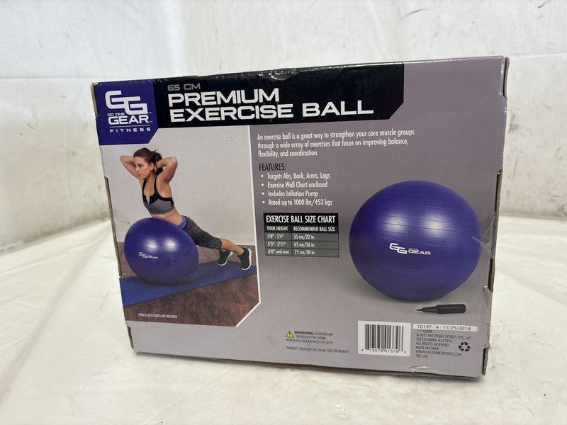 New Go Time Gear Fitness 65cm Premium Exercise Ball | SidelineSwap ...