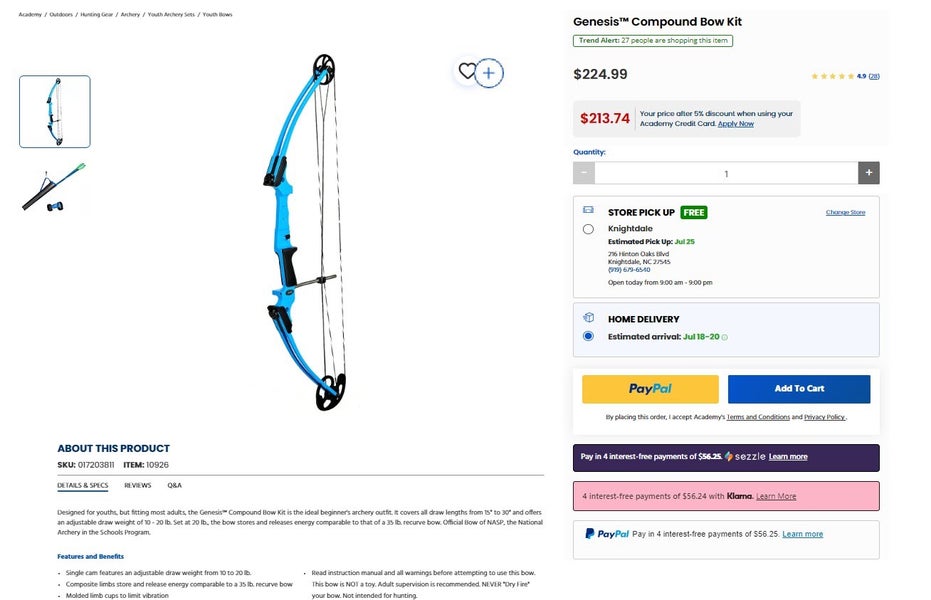 Genesis compound bow kit | SidelineSwap | Buy and Sell on SidelineSwap
