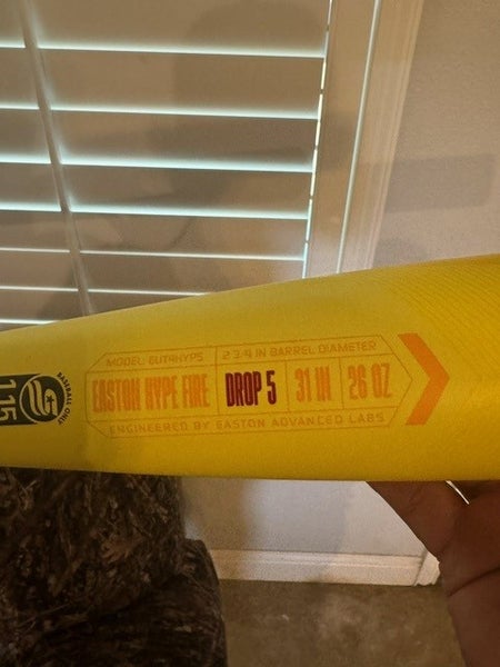 Used 2023 Easton Hype Fire USSSA Certified Bat (-5) Composite 26 oz 31 ...