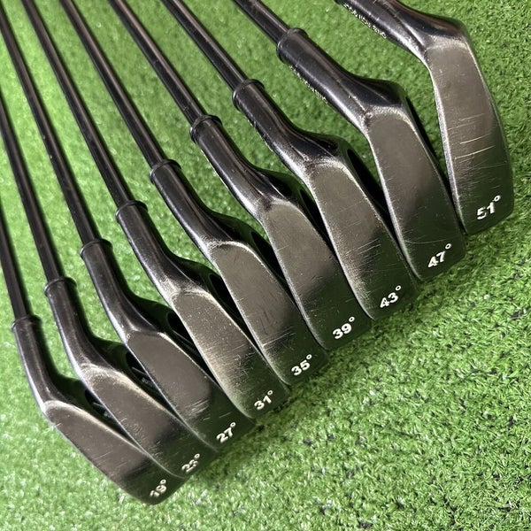 One Iron Golf Single Length Blackstone Iron Set 3-PW GW Graphite ...