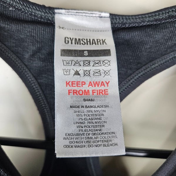 Gymshark Adapt Camo Seamless Sports Bra Black Onyx Grey Size: S ...