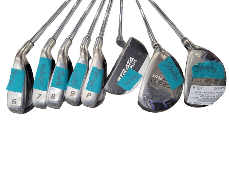 Used Strata Plus 8pc Set 8 Piece Regular Flex Steel Shaft Men's Club ...