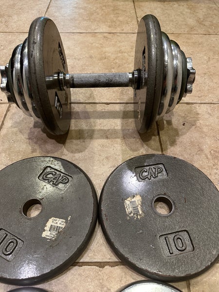 Screw On Adjustable Dumbbell Set (10x4, 5x4, 2.5x4, 1.25x4, Handles x 2 ...