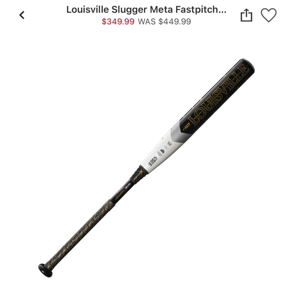 New 2024 Louisville Slugger Meta Bat (-10) Composite 20 oz 30 ...