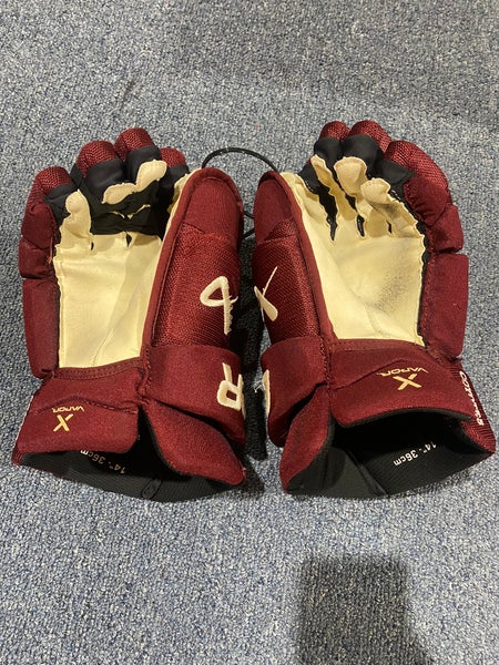 Used Arizona Coyotes Maroon Bauer 14" Vapor Hyperlite Gloves ...