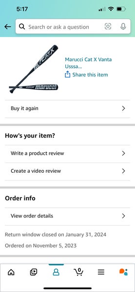 Marucci CatX Vanta -10 Baseball Bat | SidelineSwap | Buy and Sell on ...