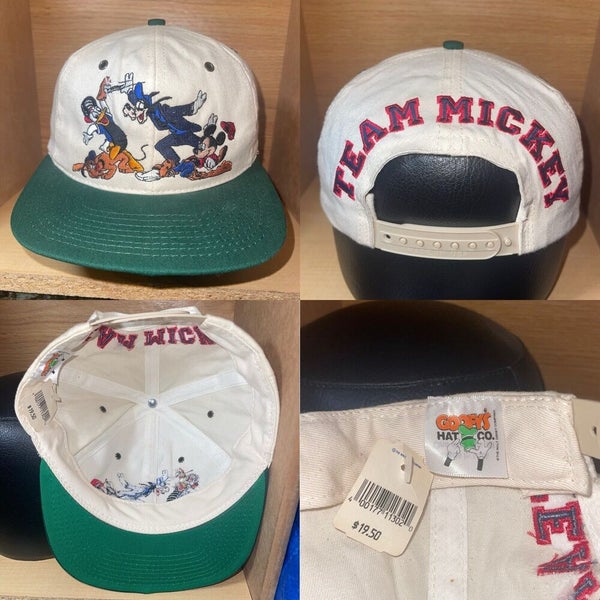 Vintage Team Mickey Disney Snap Back Cap Goofy Blockhead Hat - New With ...