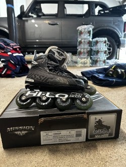 Used Junior Mission Inhaler DS6 Hockey Skates Wide Width Size 3 ...