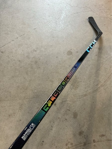NCAA New Senior CCM Left Hand 75 Flex Pro Kane Curve Pro Stock RibCor ...