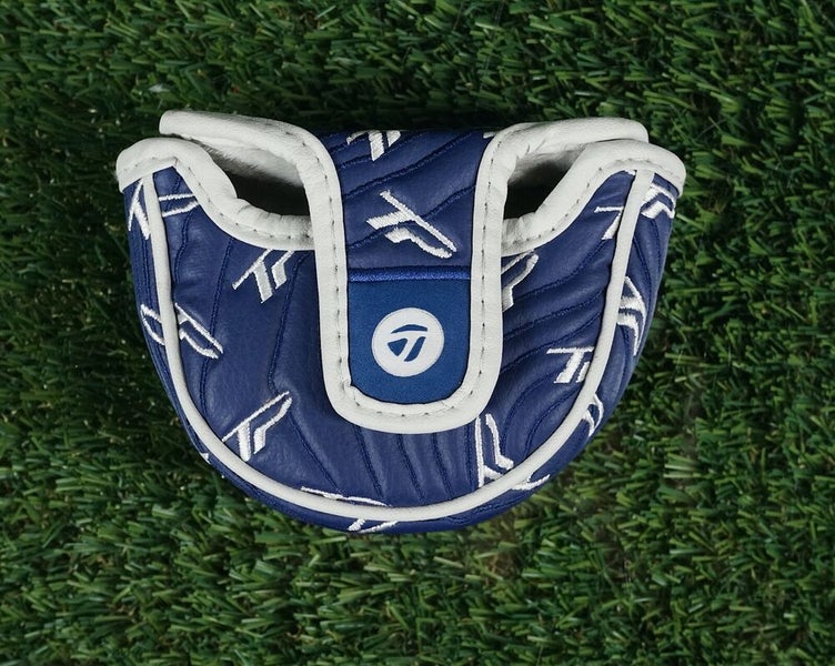 TAYLORMADE TP COLLECTION MALLET PUTTER HEADCOVER, WHITE, BLUE ...