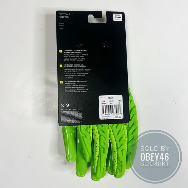 Men s Nike Superbad Football Gloves Lime Green XL SidelineSwap Buy and Sell on SidelineSwap