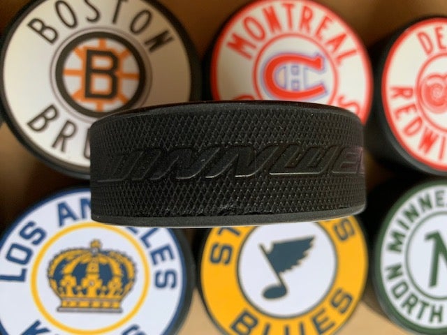 NHL Replica pucks - Original Six and Class of '67 - Blank back ...