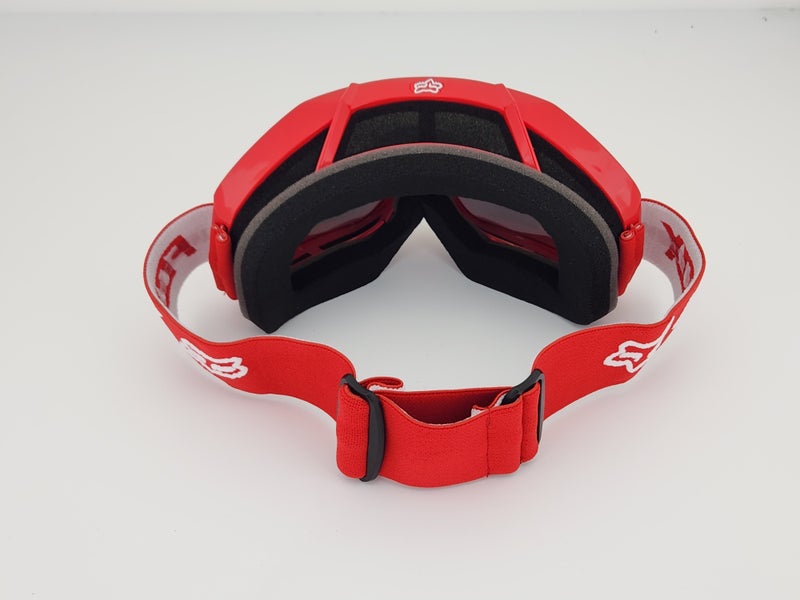 Fox MX Goggles Dirt Bike Motocross Red White Frame with Yellow Mirror ...