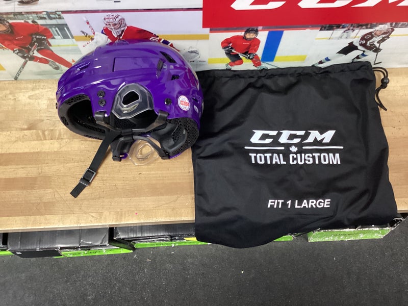 New large purple CCM Super Tacks X Helmet (display) | SidelineSwap ...