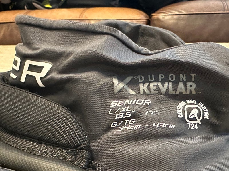 Senior Bauer pro Neck guard | SidelineSwap | Buy and Sell on SidelineSwap