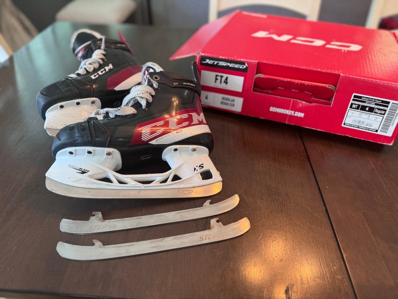 Used Intermediate CCM JetSpeed FT4 Hockey Skates Regular Size 4 Extra ...