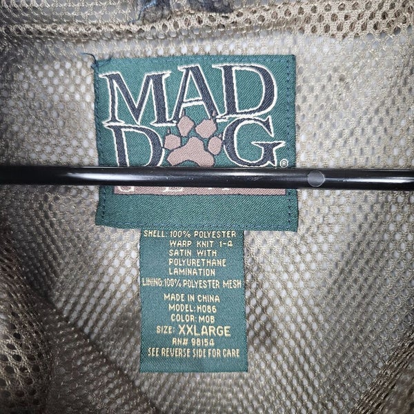 Mad Dog Gear The Growler Camo Jacket Size XXL Hood Mesh Lining Wind ...