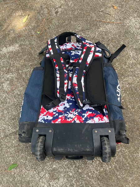Red White & Blue Used Boombah Bags & Batpacks ROLLING Bat Pack ...