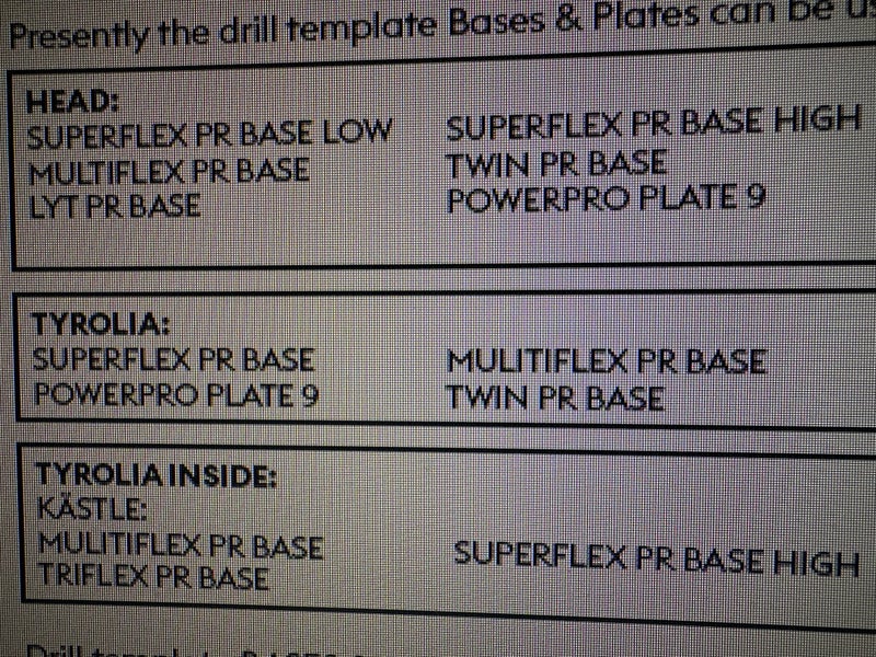 NEW Ski Binding Mounting Binding Jig Template Bases & Plates 162865 ...