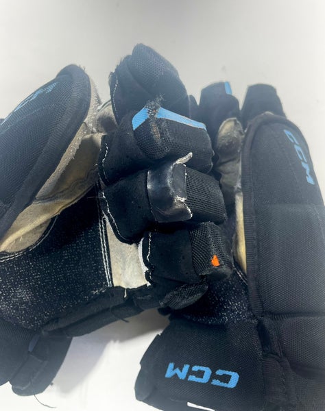 14” CCM Jetspeed FT4 Pro (Pro Stock) Gloves - Black/Baby blue (set 4 ...
