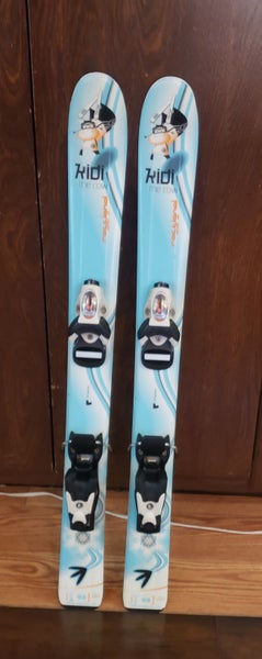 KIDS 93cm SKIS ROSSIGNOL KIDI THE COW with ROSSIGNOL COMP BABY BINDINGS ...