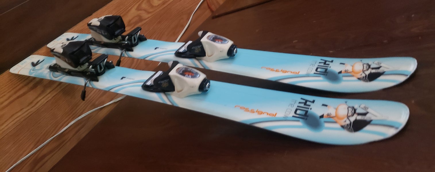 KIDS 93cm SKIS ROSSIGNOL KIDI THE COW with ROSSIGNOL COMP BABY BINDINGS ...